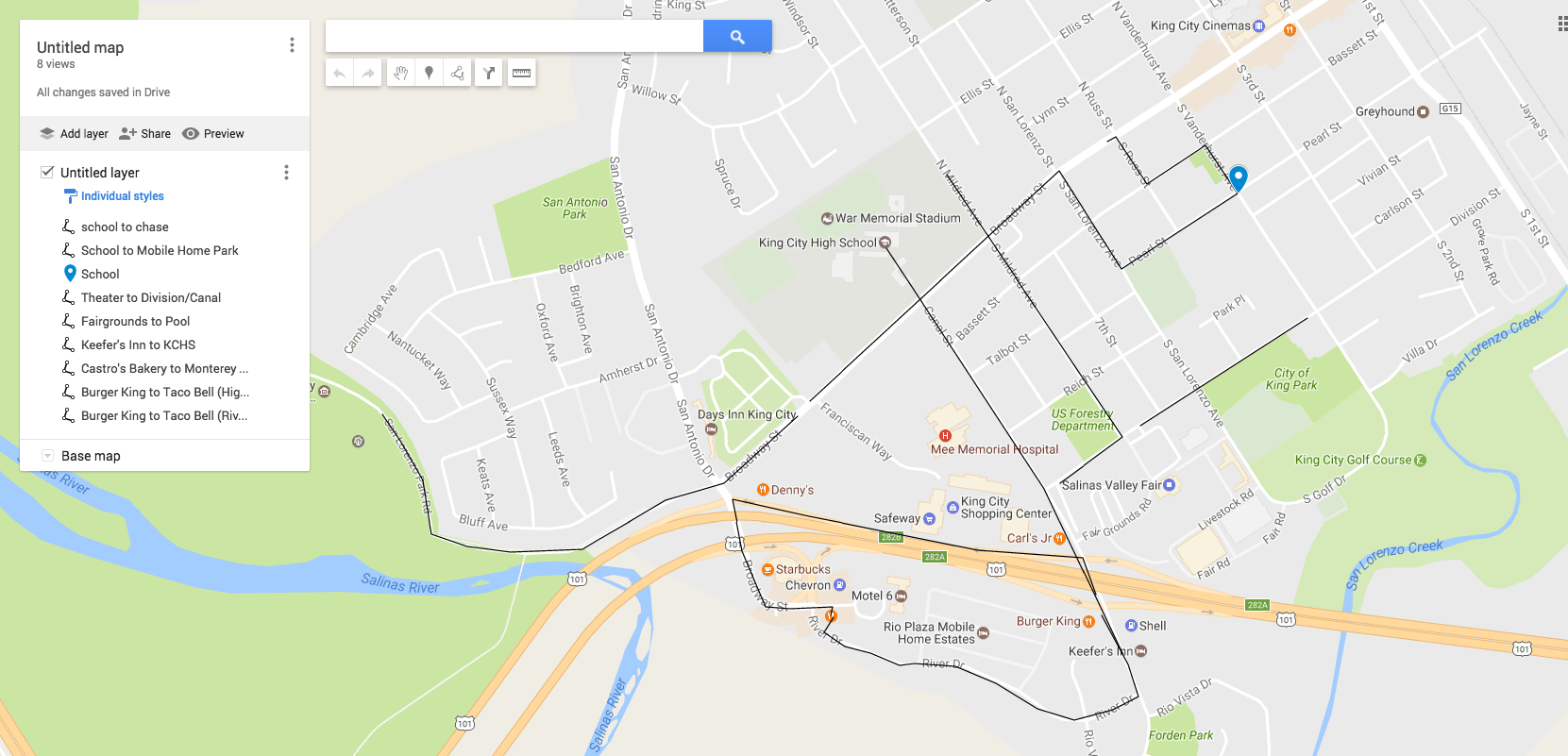 Google My Maps in Math – Nowa Techie